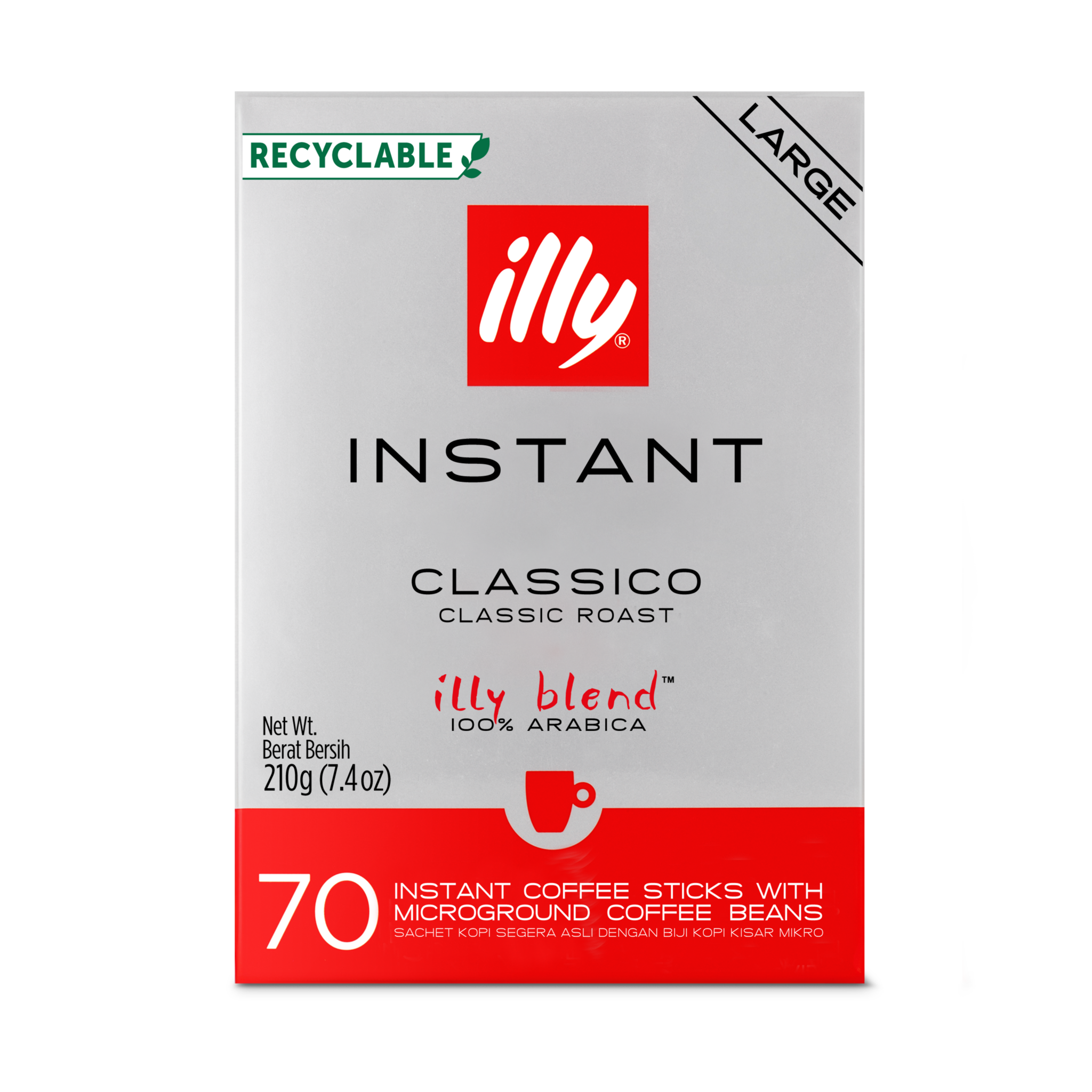 Instant Coffee Sticks Large 3.0g 70s – Classico - illy Singapore